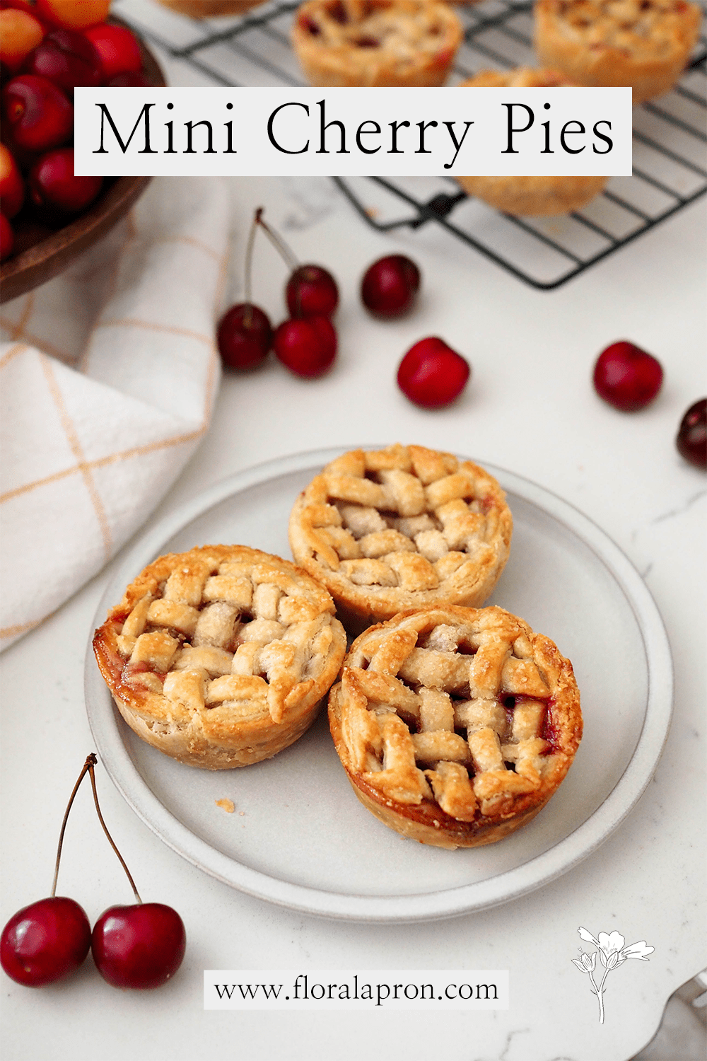 Mini Cherry Pies - The Floral Apron