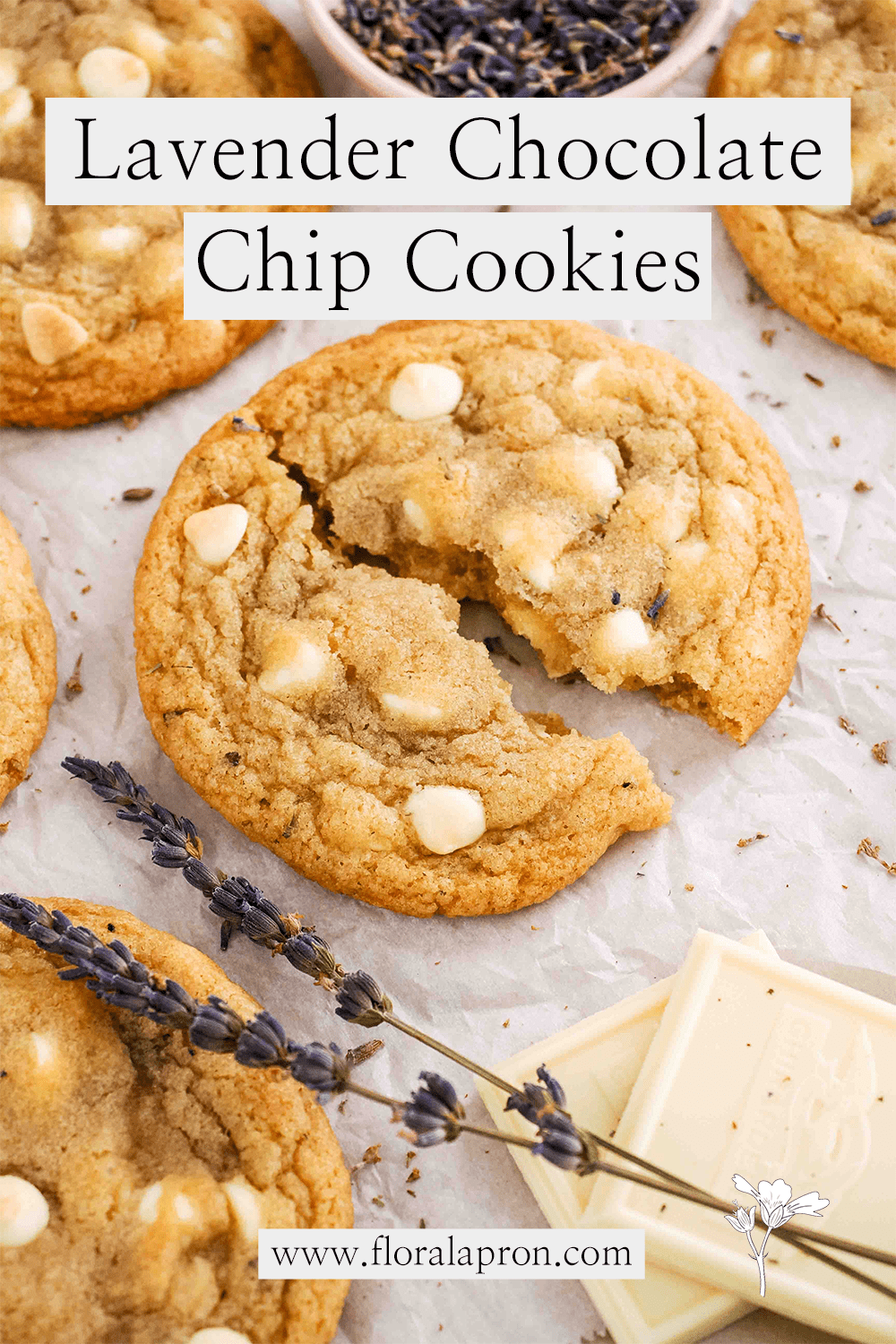 Lavender Chocolate Chip Cookies - The Floral Apron
